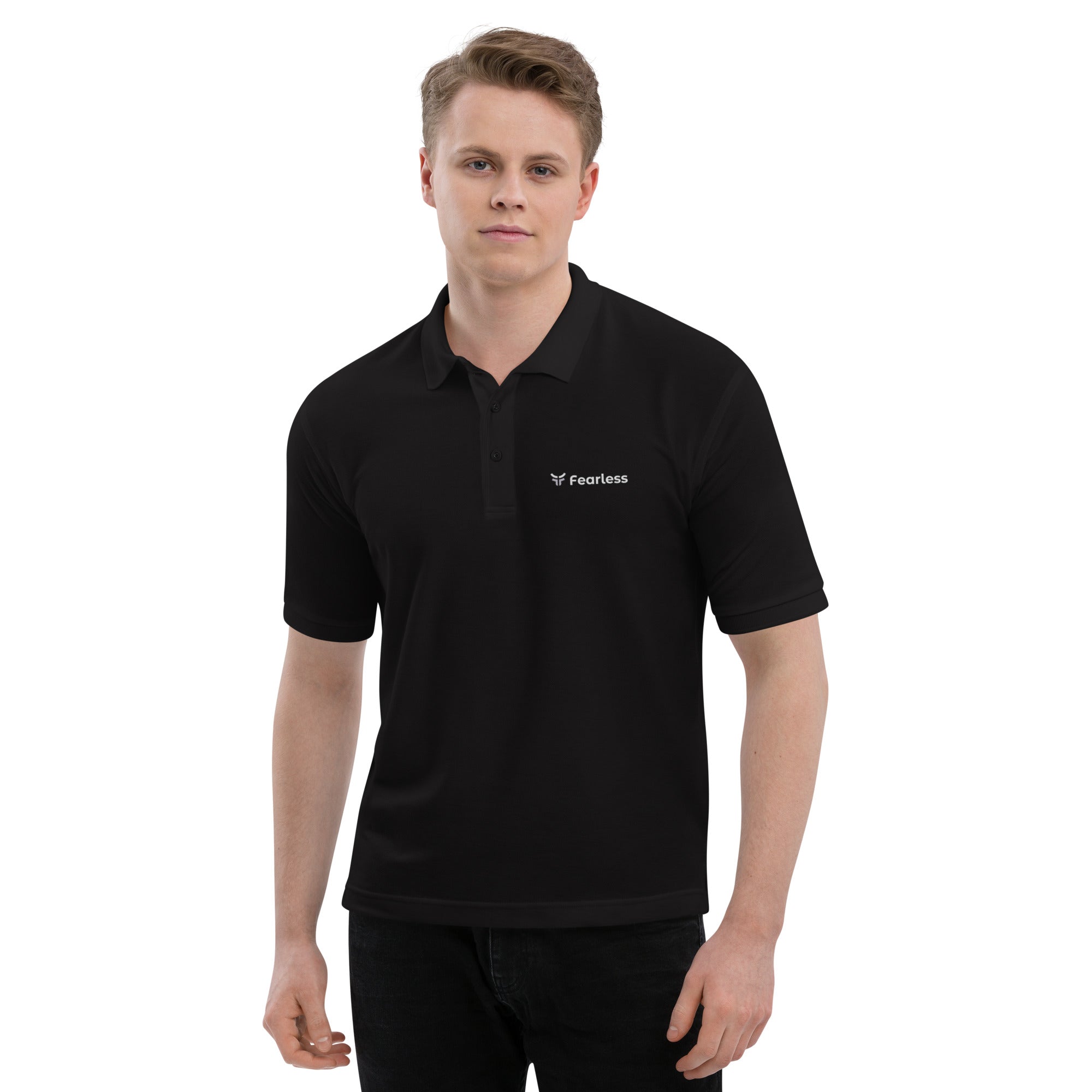 Fearless Men's Premium Polo Black Shirt – Fearless Sports